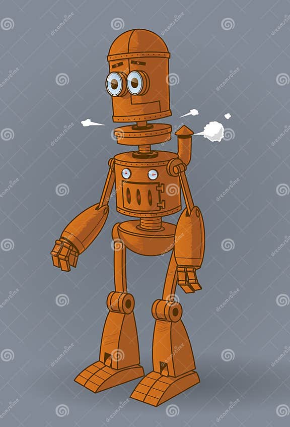 Old robot stock illustration. Illustration of steam, mascot - 69831966