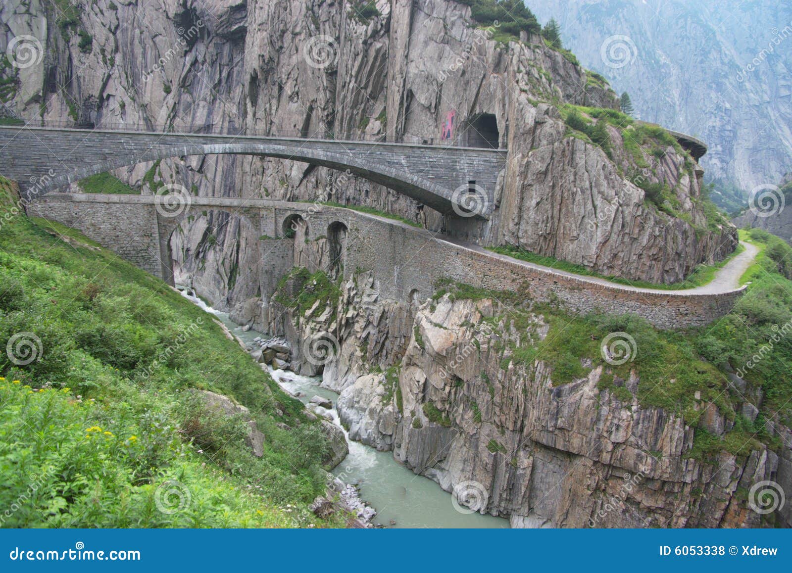Old rock bridge in alps stock photo. Image of pass, texture - 6053338