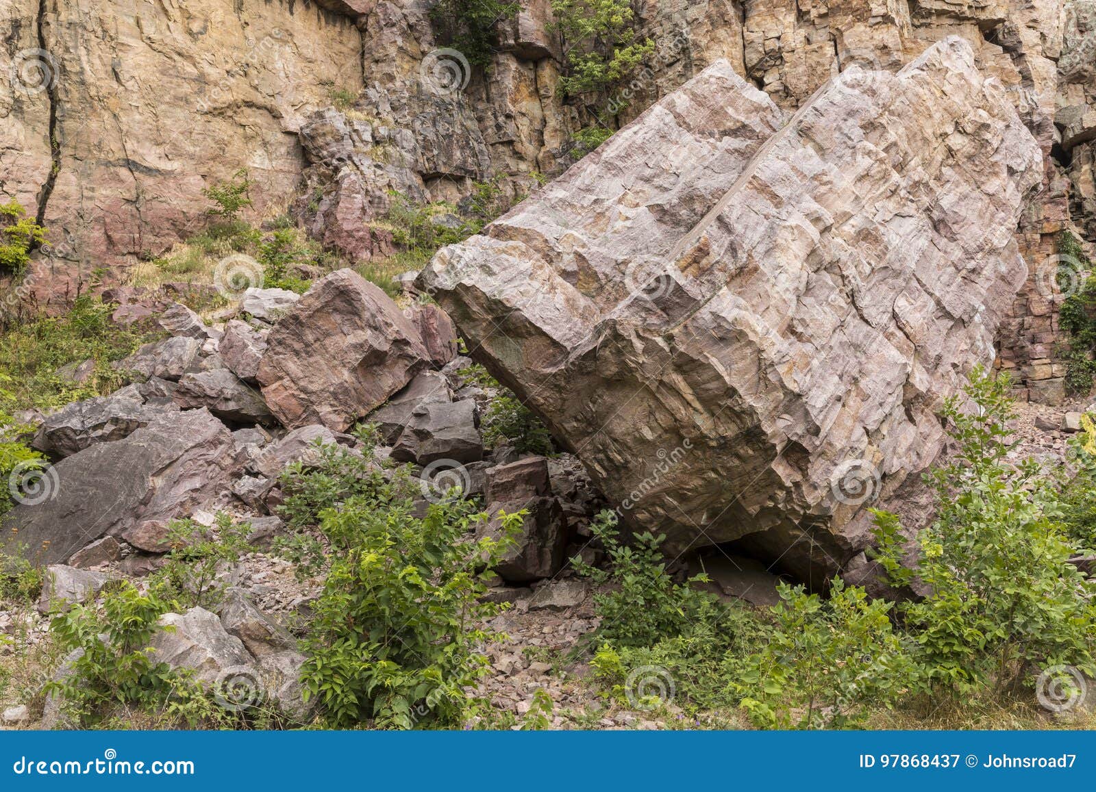 Old Rock Quarry Scene stock image. Image of scenic, stone - 97868437
