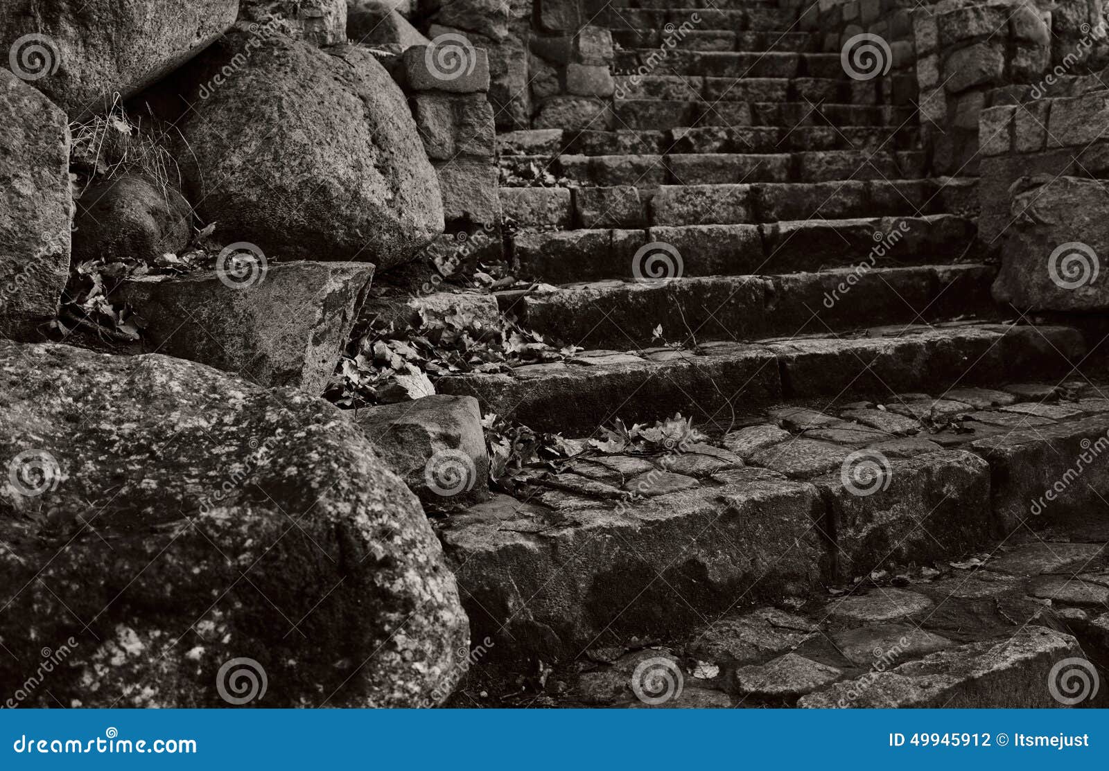 Old rock stairs. stock photo. Image of historic, natural - 49945912