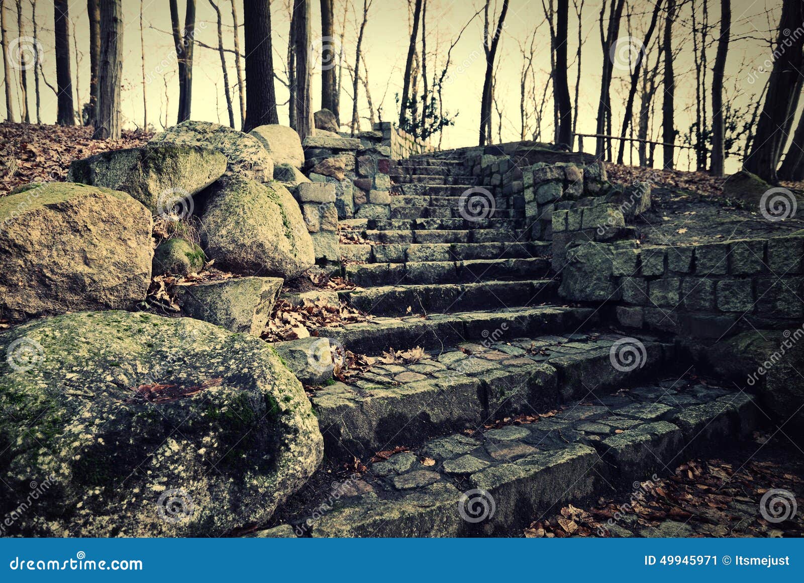 Old rock stairs. stock image. Image of stair, pattern - 49945971