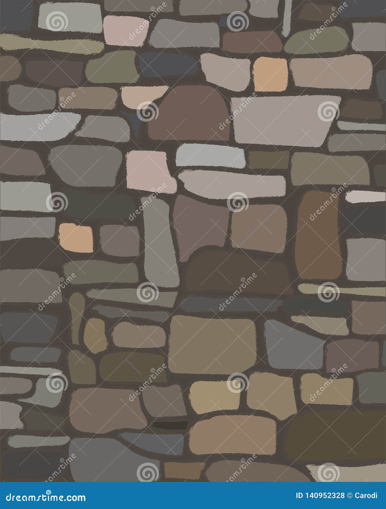 Old Rock Stone Wall Texture. Vector Stock Vector - Illustration of ...