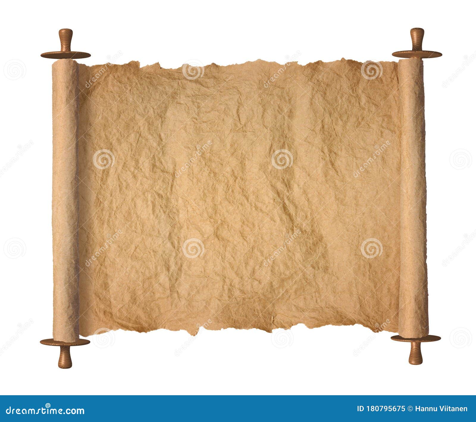 Blank Torah Scroll With Yom Kippur Symbols Banner Template Watercolor ...