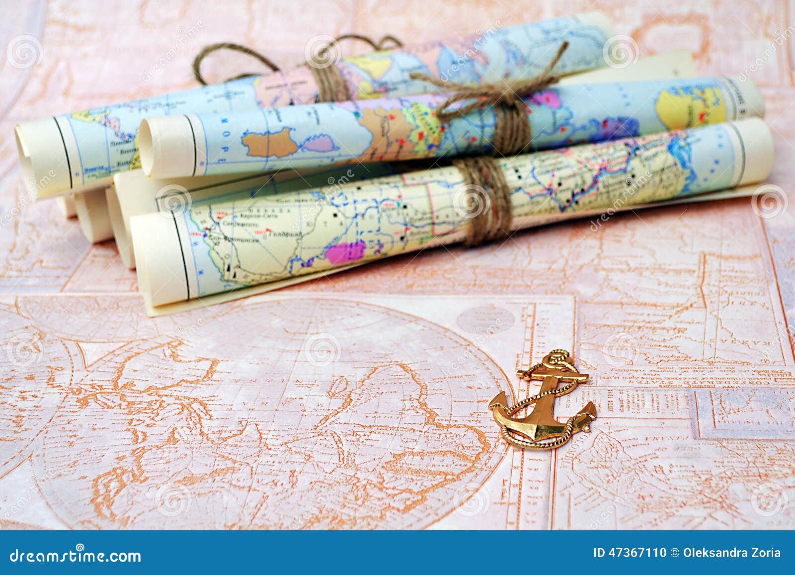 Old rolled maps stock photo. Image of exploration, unrolled - 47367110