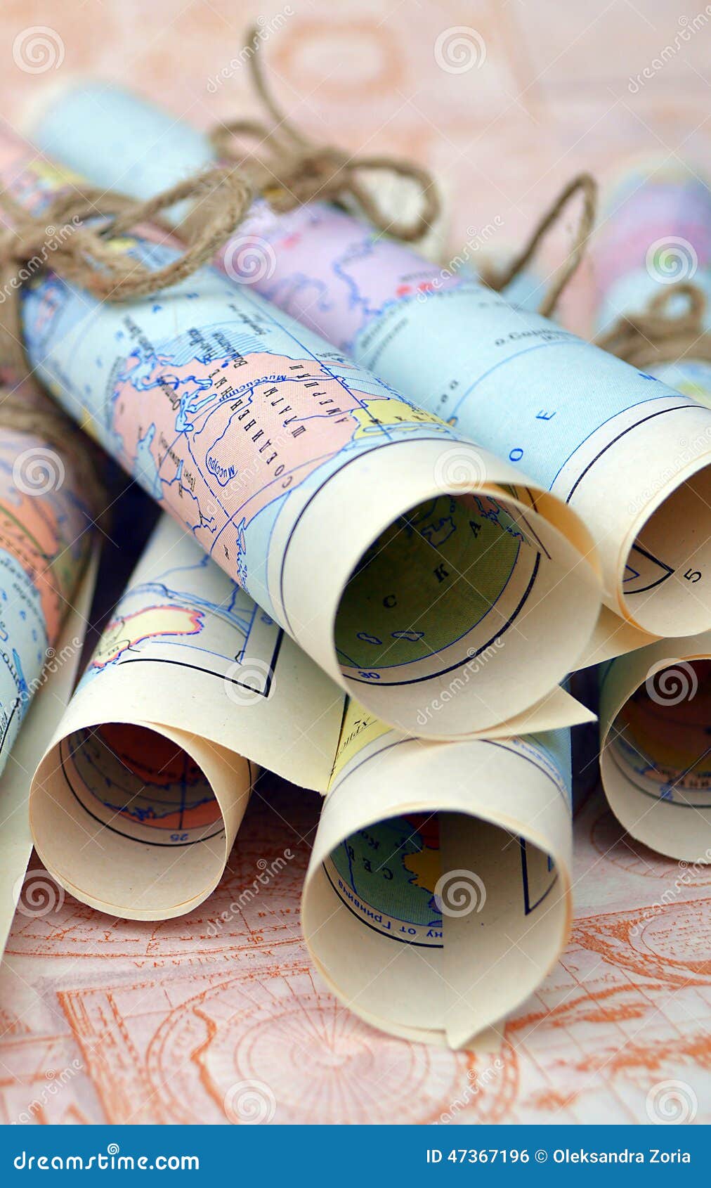 Old Rolled Maps Royalty-Free Stock Photography | CartoonDealer.com ...