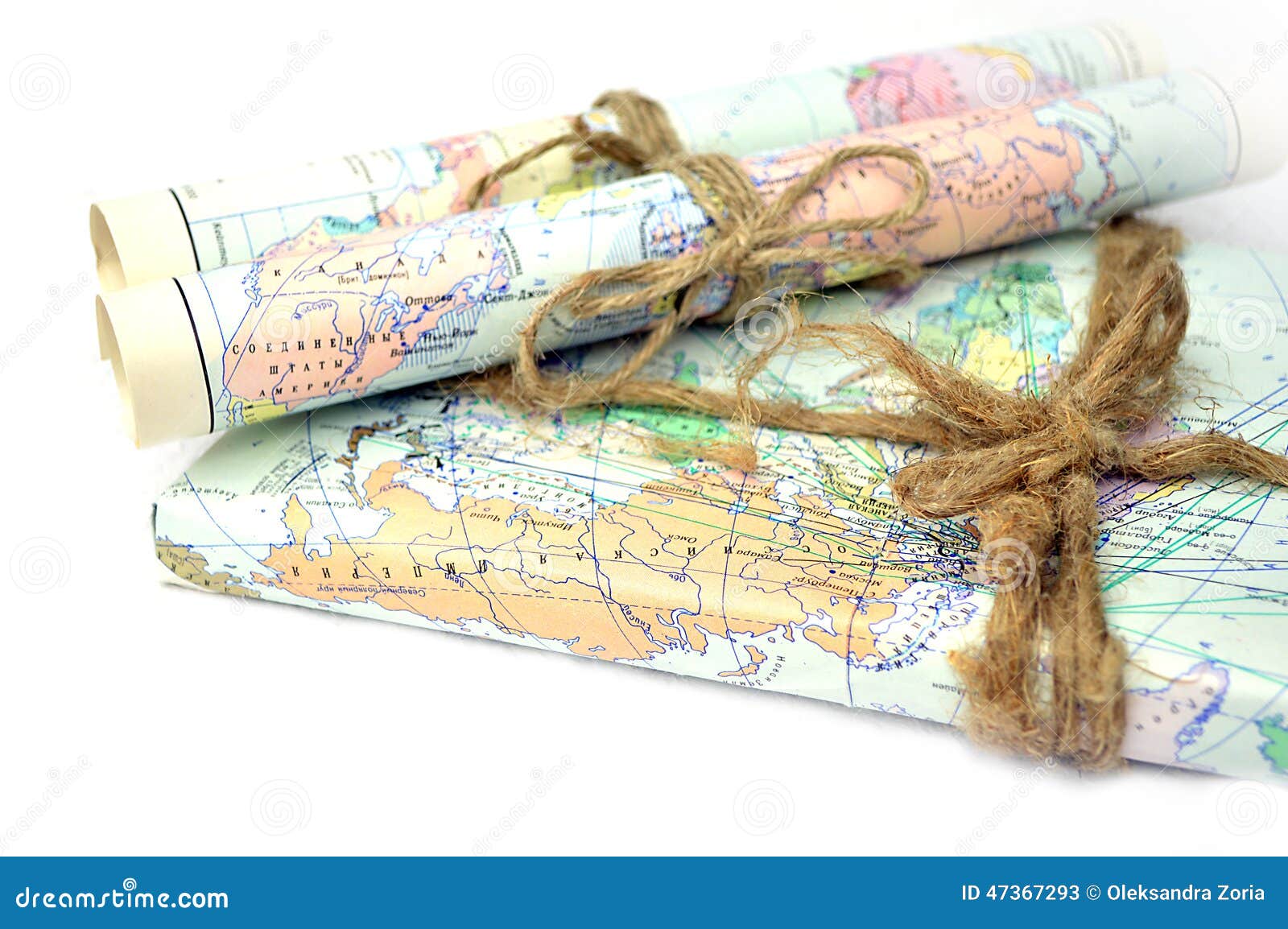 Old Rolled Maps Royalty-Free Stock Photography | CartoonDealer.com ...