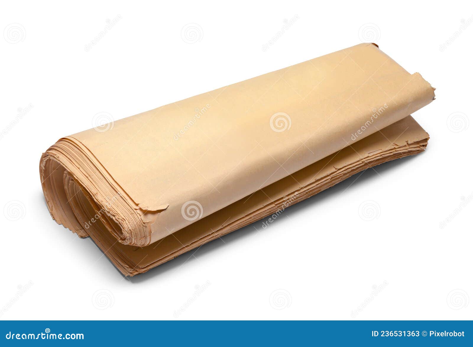 Old Rolled Newspaper stock image. Image of stained, aged - 236531363