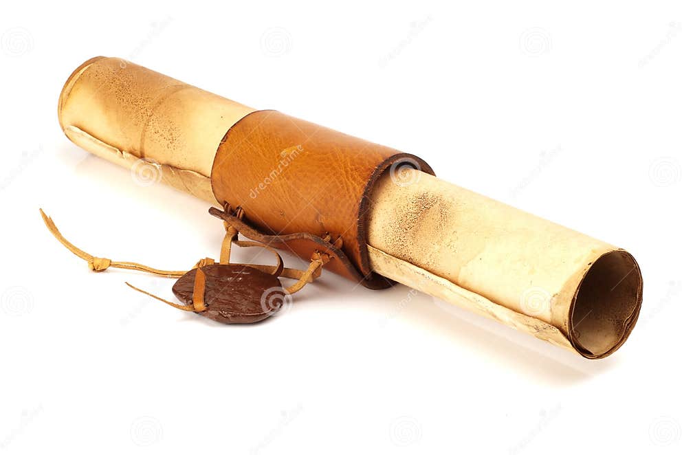 Old rolled paper stock image. Image of historic, color - 19456227