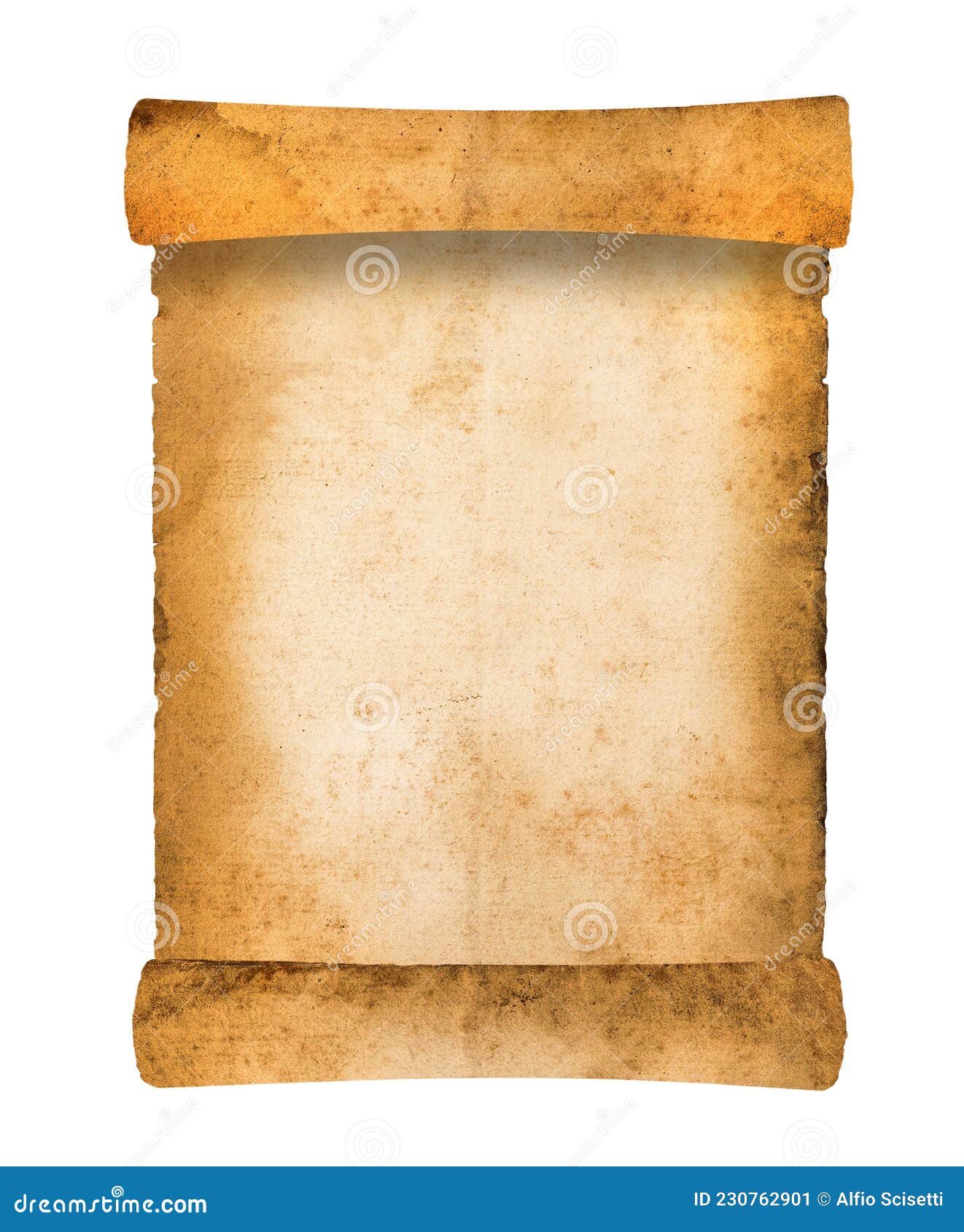 Old rolled parchment stock illustration. Illustration of antique ...