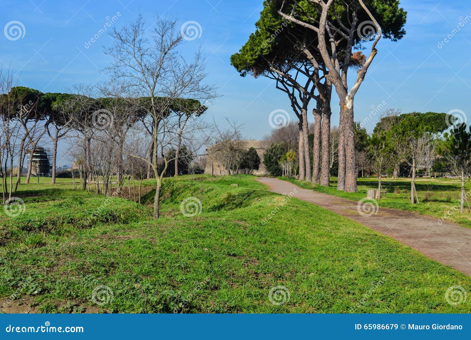 Old Roman park stock image. Image of italian, park, landscape - 65986679