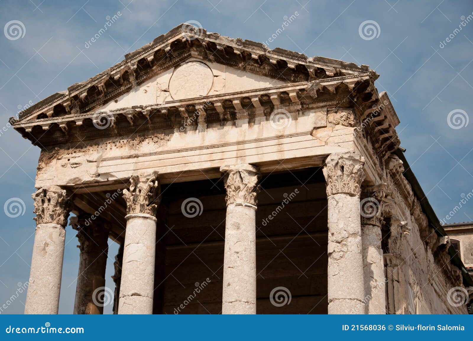Old Roman Temple in Croatia Stock Photo - Image of site, column: 21568036