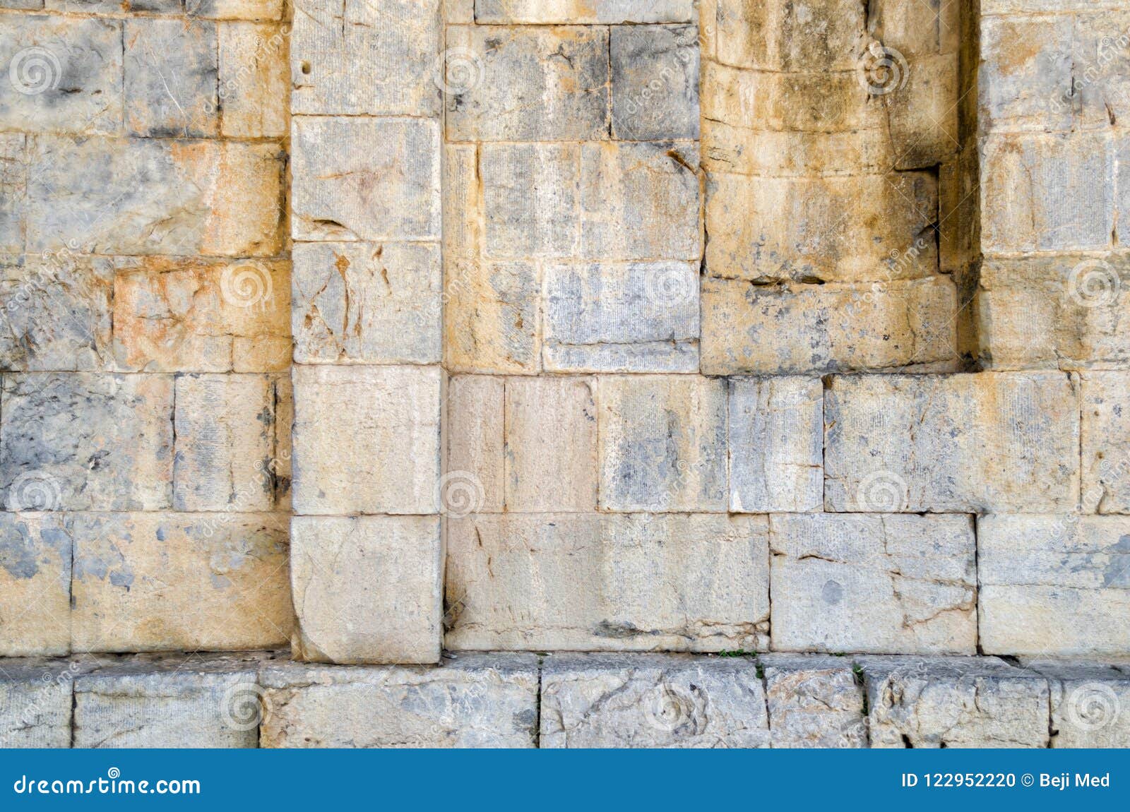 Old Roman Temple`s Wall Texture Stock Photo - Image of abstract, lights ...