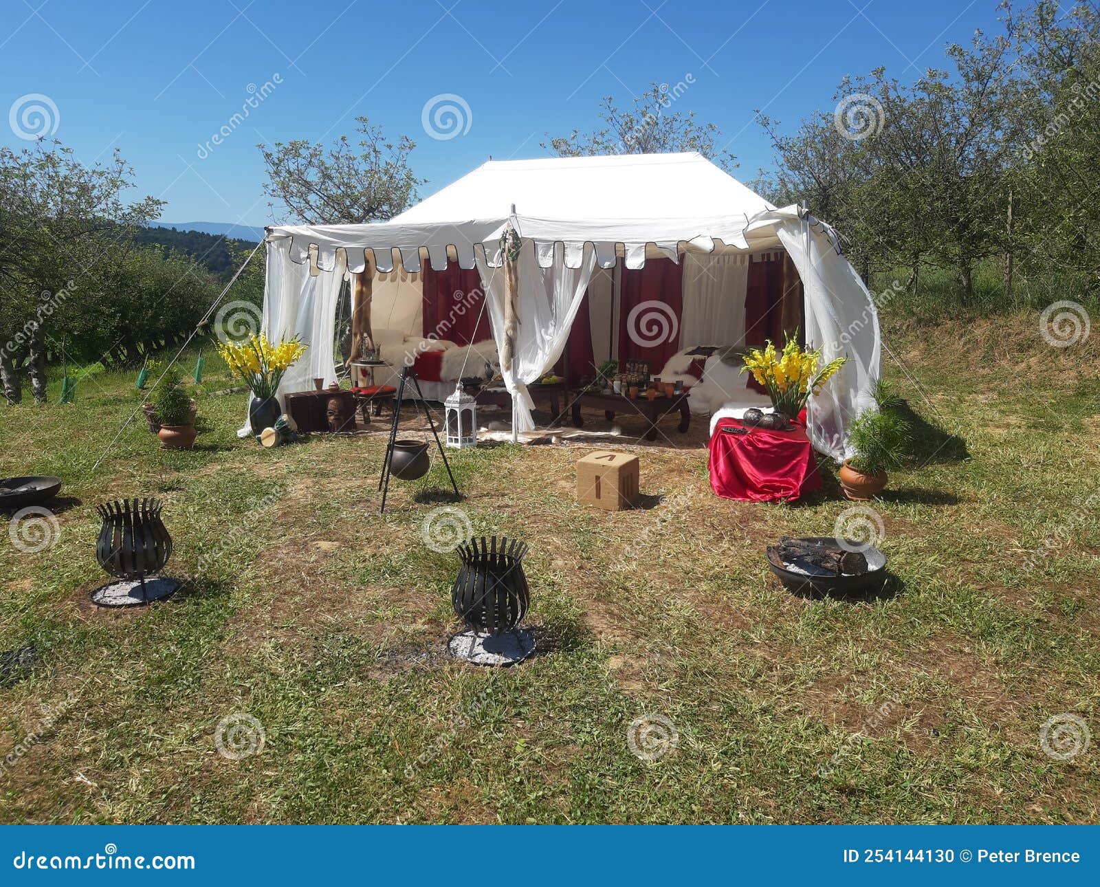 Old Roman tent stock photo. Image of building, farm - 254144130