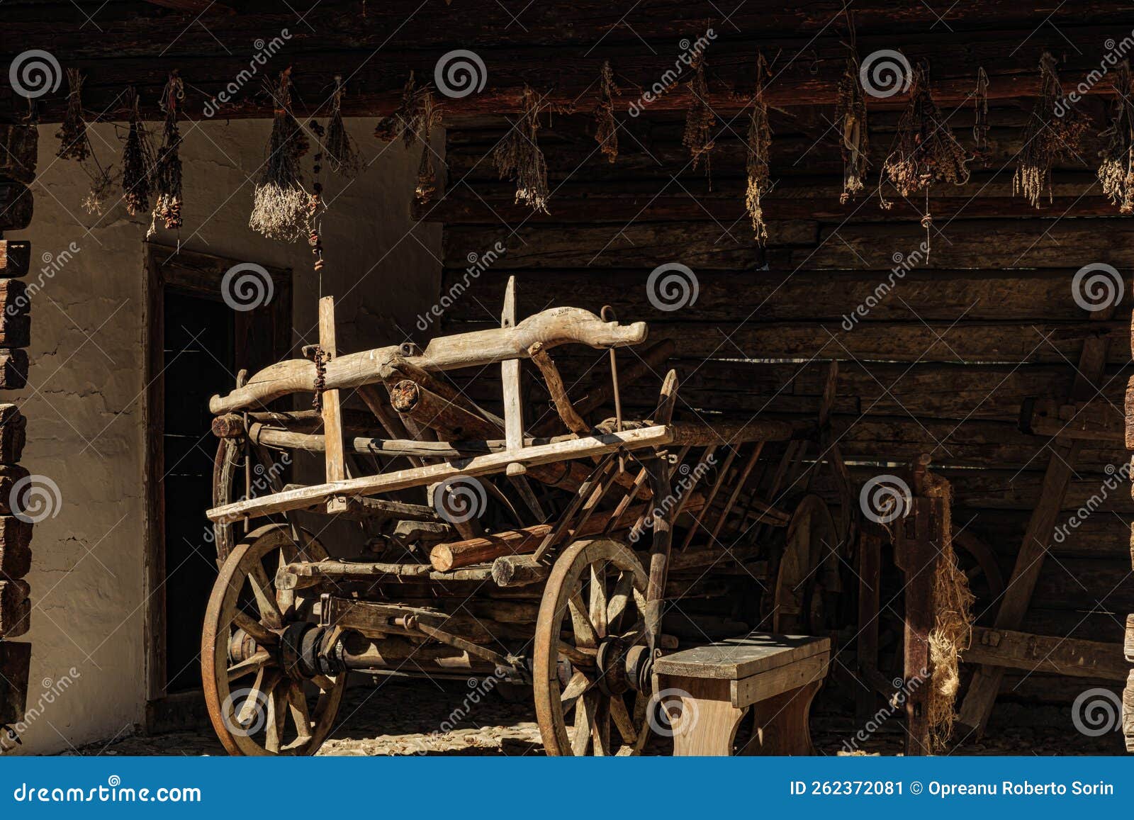 Old Romanian Carriage with Rusty Wheels Stock Image - Image of fairy ...