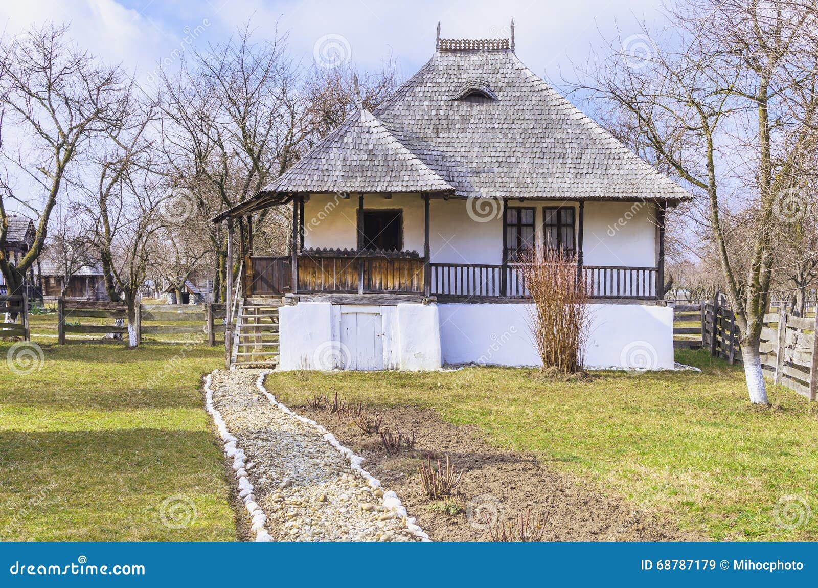 Old romanian house stock image. Image of historic, estate - 68787179