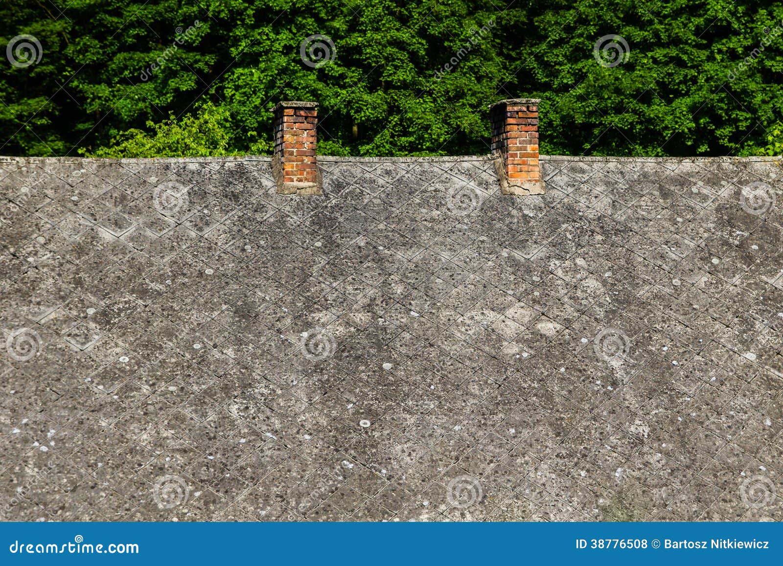 Old roof stock photo. Image of destroyed, brick, chimney - 38776508