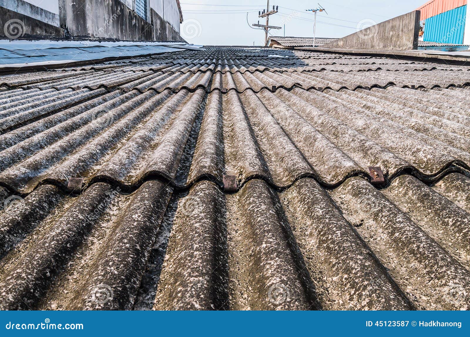 Old rooftop stock image. Image of corrugated, house, roofing - 45123587
