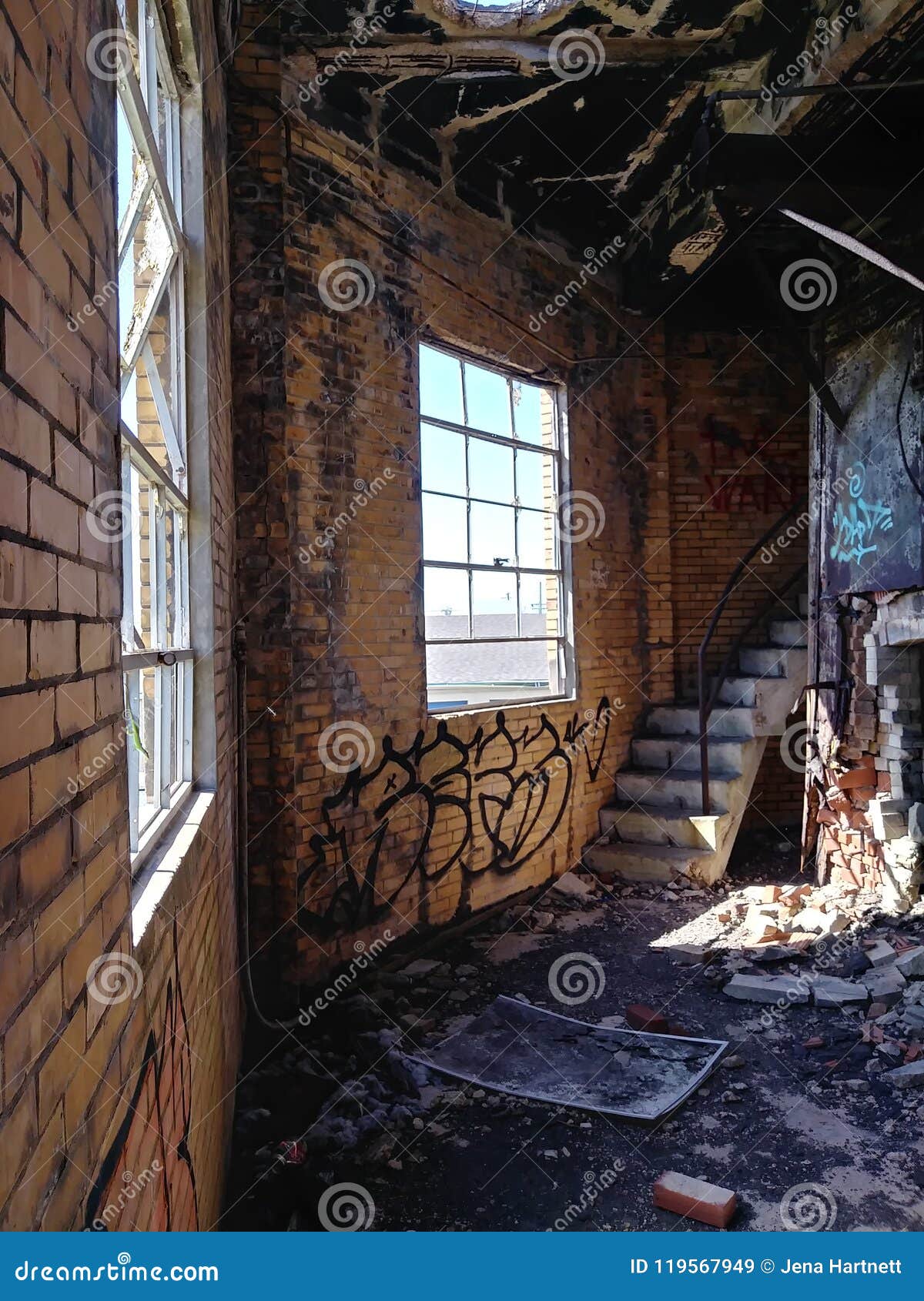 Broken room stock image. Image of dark, room, broken - 119567949