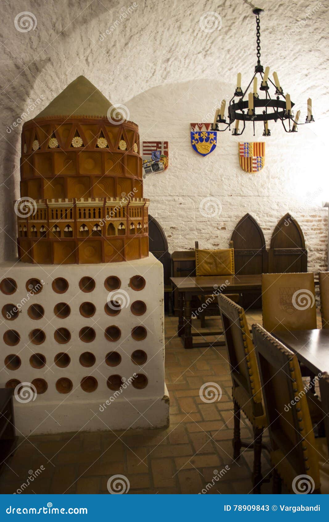 Old room with stove editorial stock photo. Image of brick - 78909843