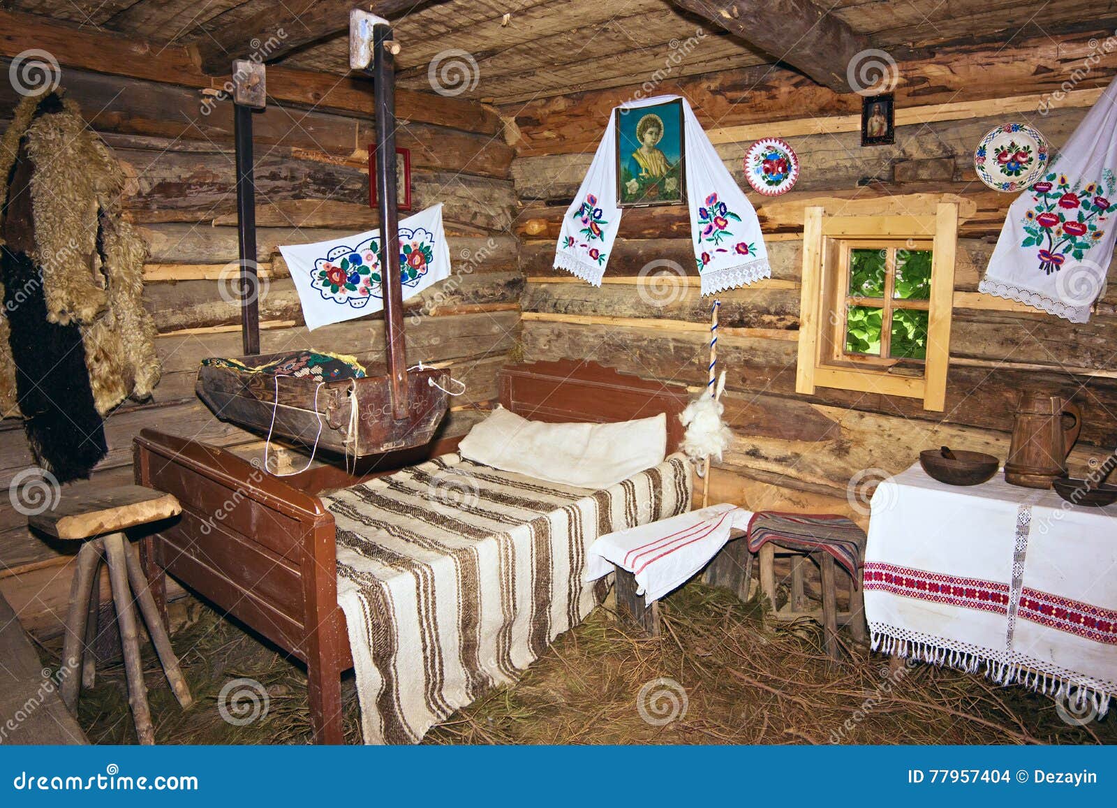 The Old Room in the Village Editorial Stock Image - Image of indoor ...