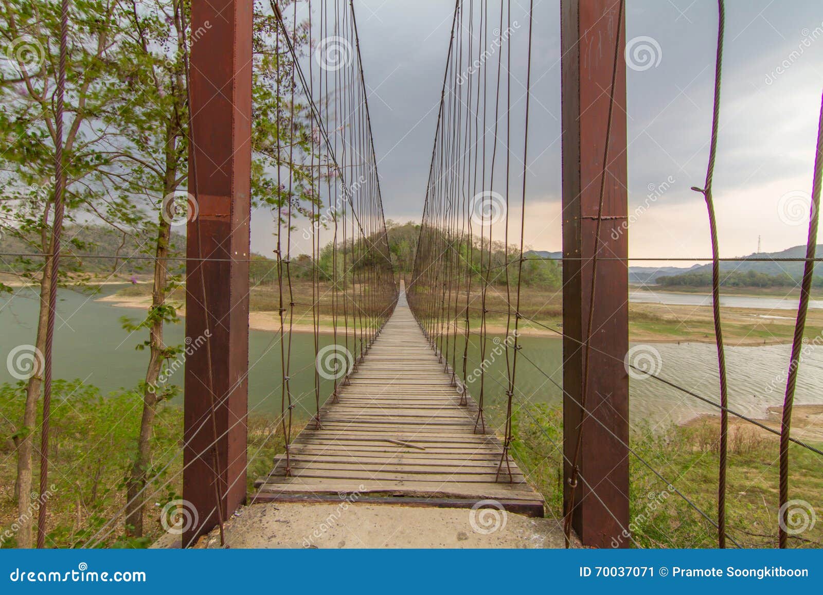 Old rope bridge stock image. Image of bridge, link, forest - 70037071