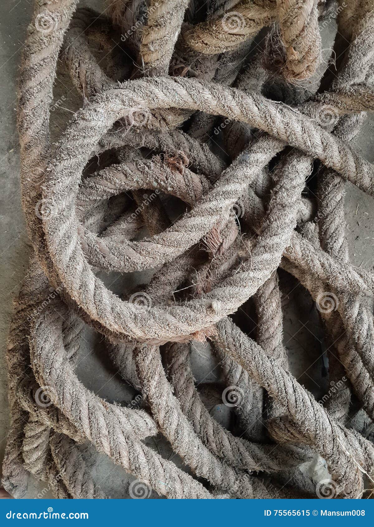 Old rope stock image. Image of tool, grunge, rugged, rope - 75565615