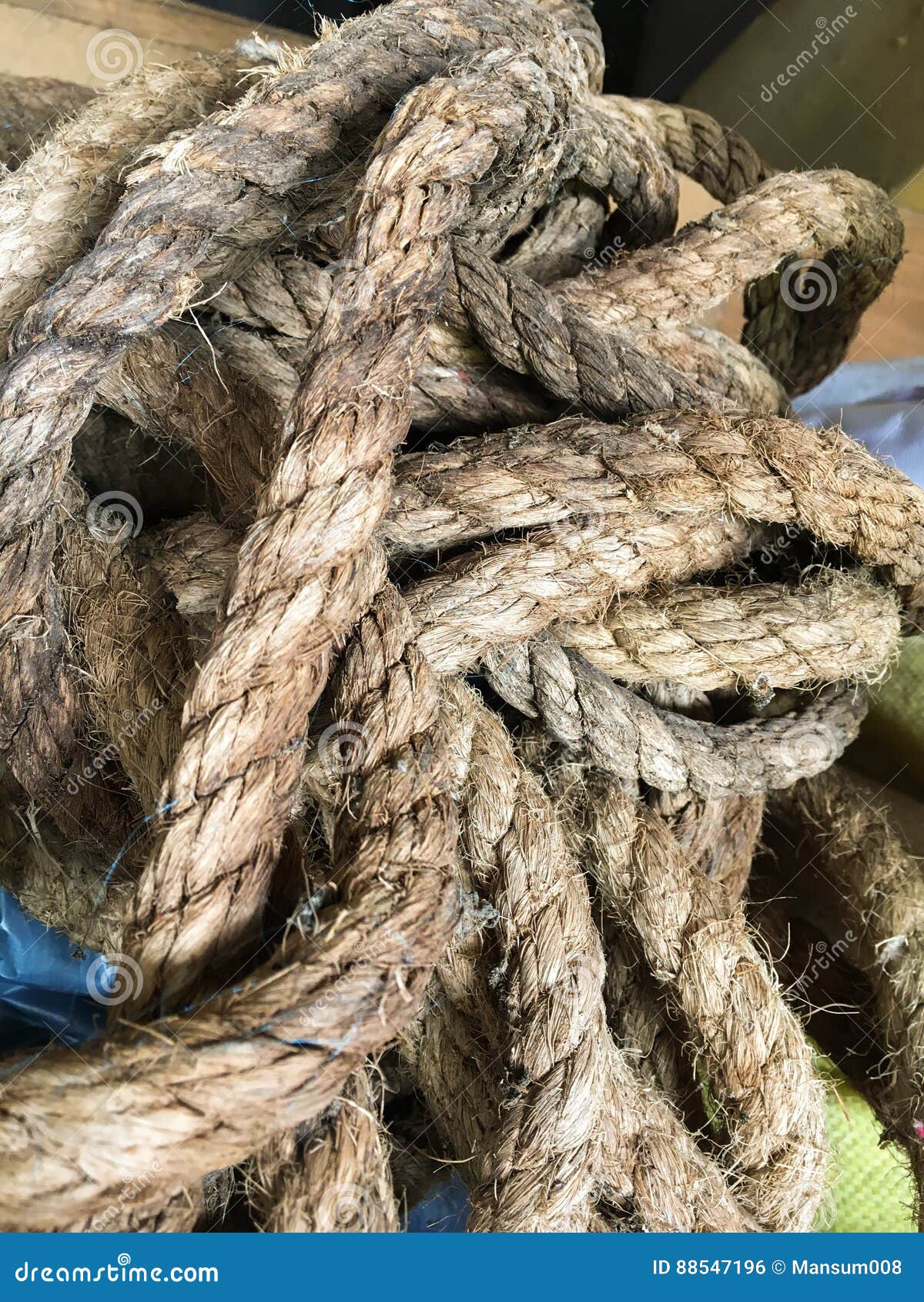 Old rope stock photo. Image of equipment, line, rugged - 88547196