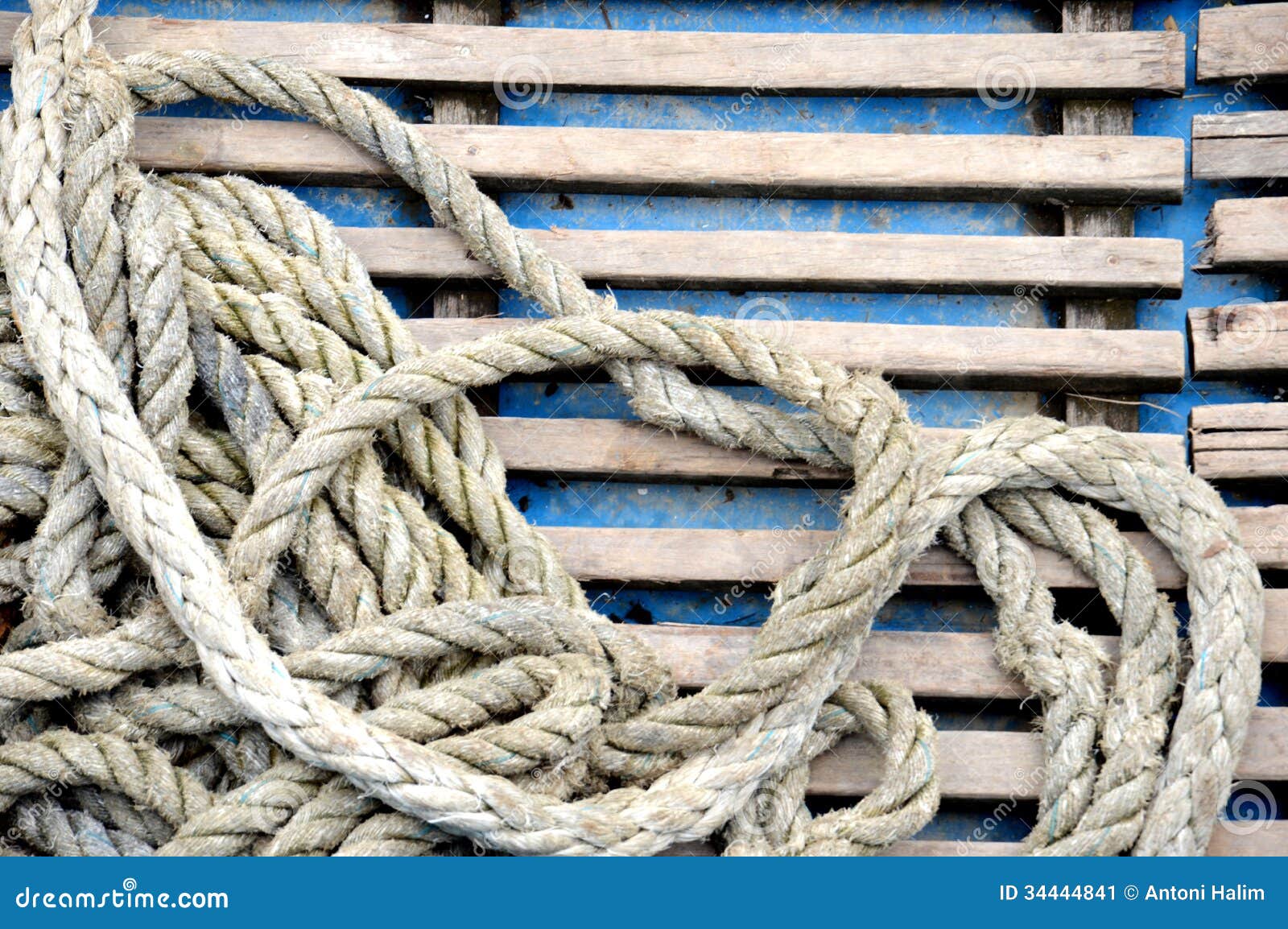 Old rope stock image. Image of closeup, fiber, rough - 34444841