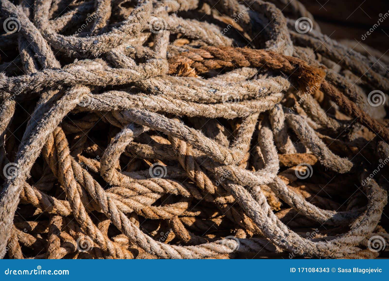 Old rope stock image. Image of jute, isolated, abstract - 171084343