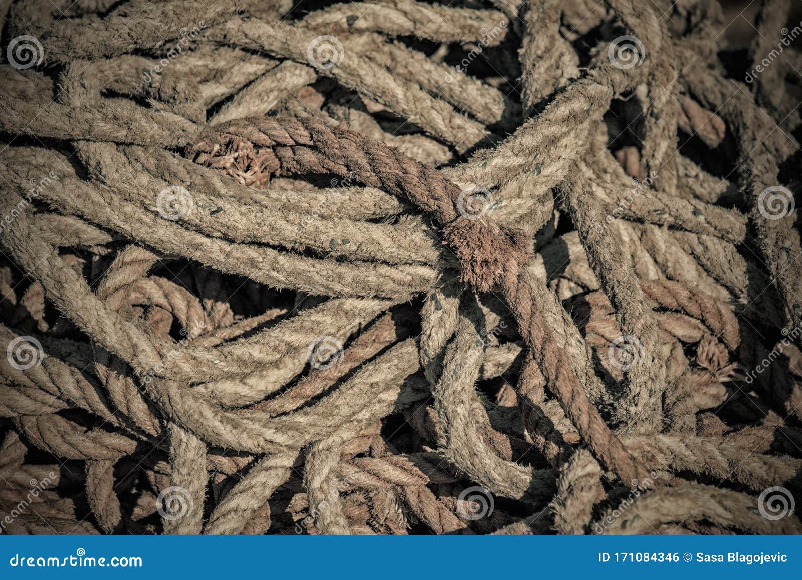 Old rope stock photo. Image of string, knot, nautical - 171084346