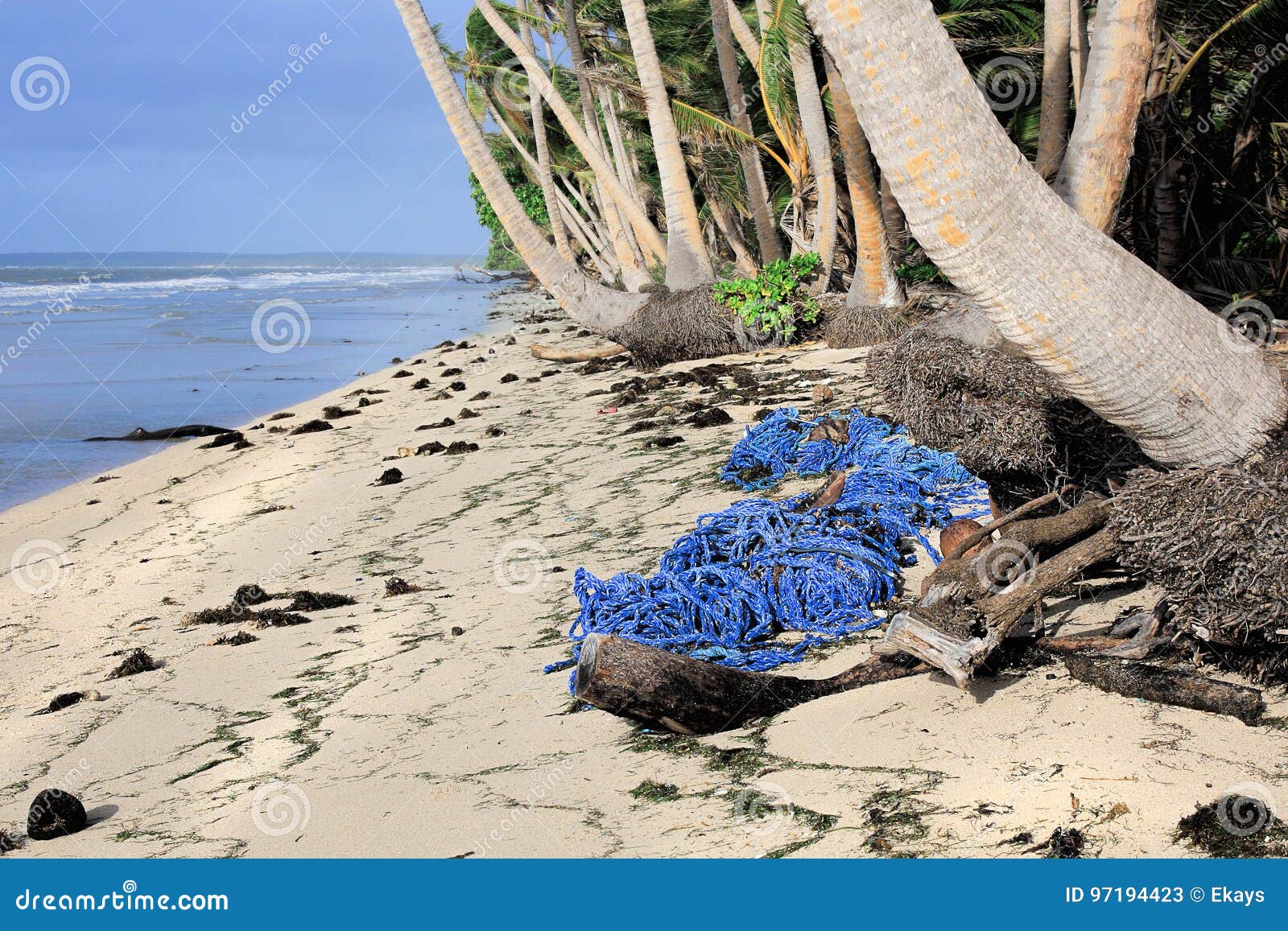 Old Rope Washed Up Onto Chilli Beach Stock Image - Image of ...