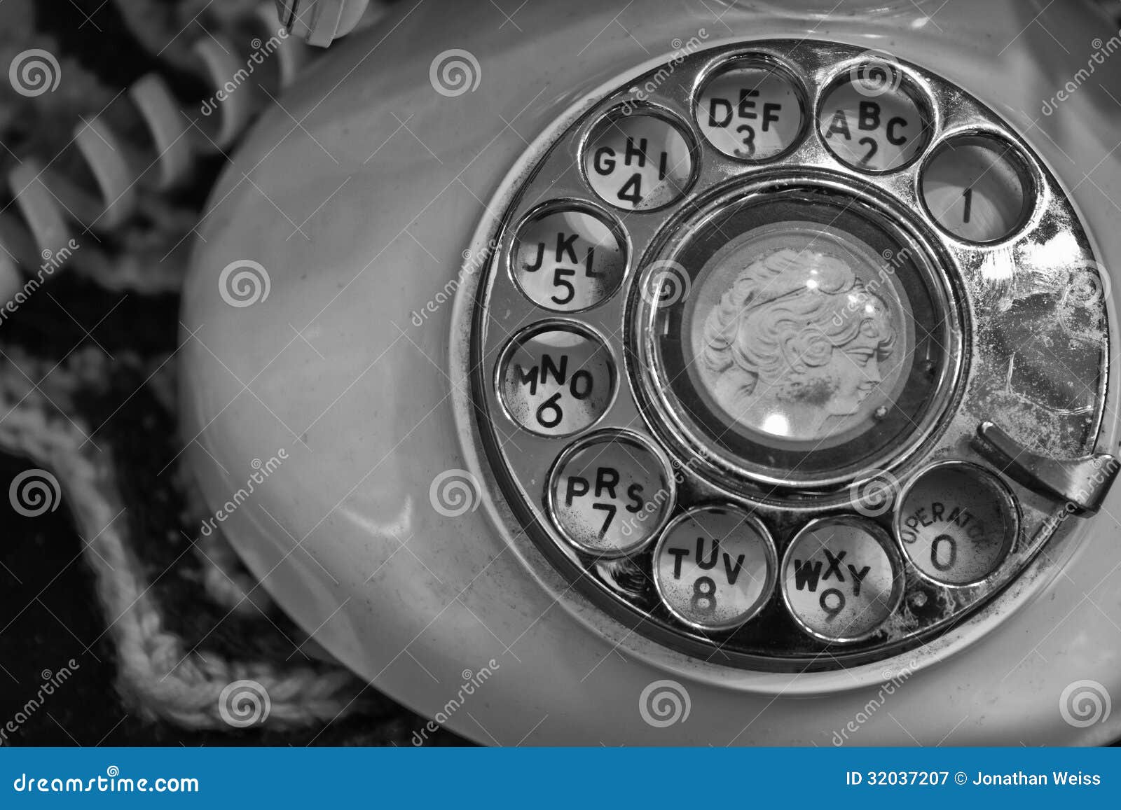 Old Rotary Dial Phone stock image. Image of network, conversation ...