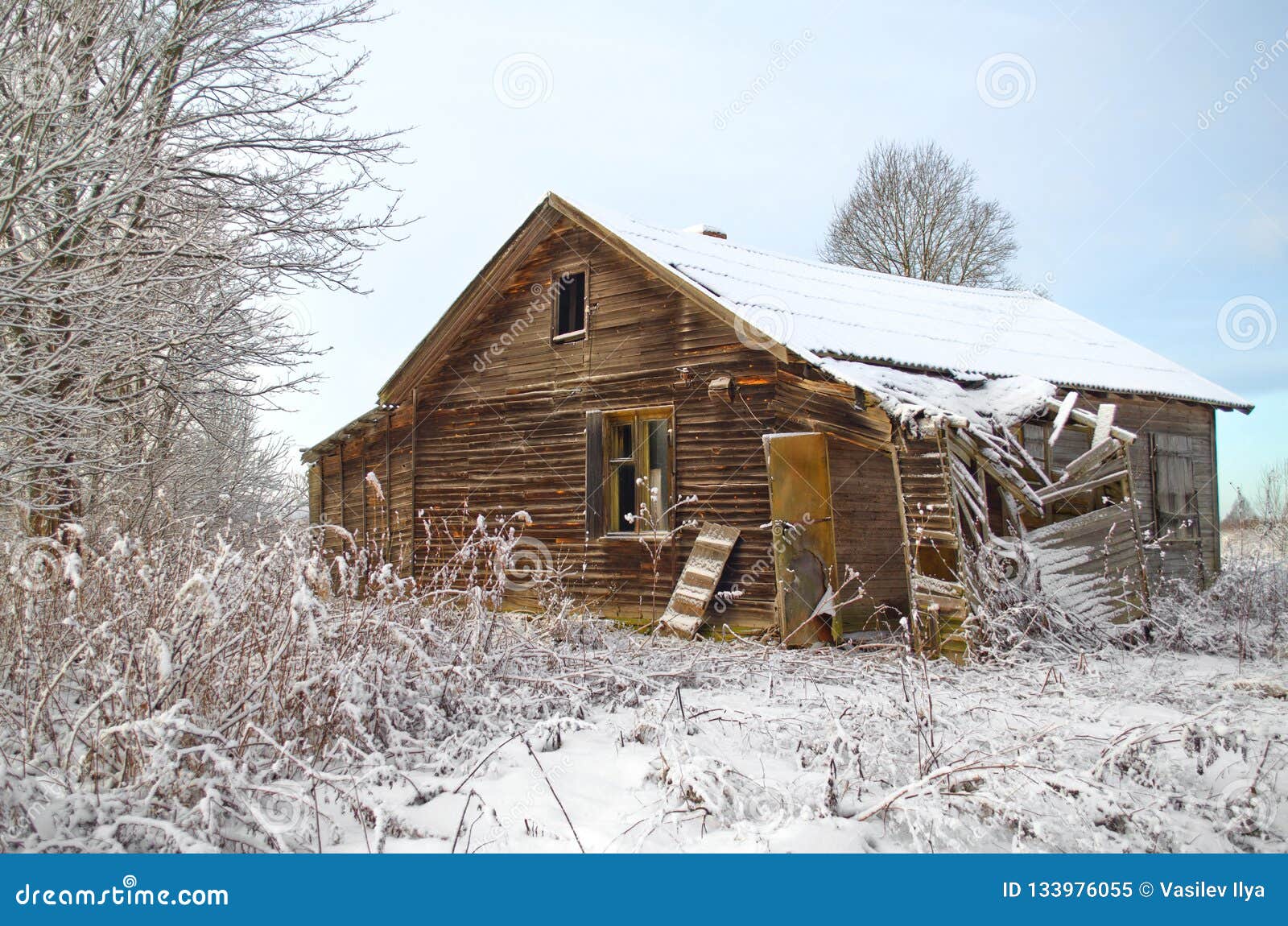 Old Rotten Abandoned House in the Village. Stock Image - Image of ...