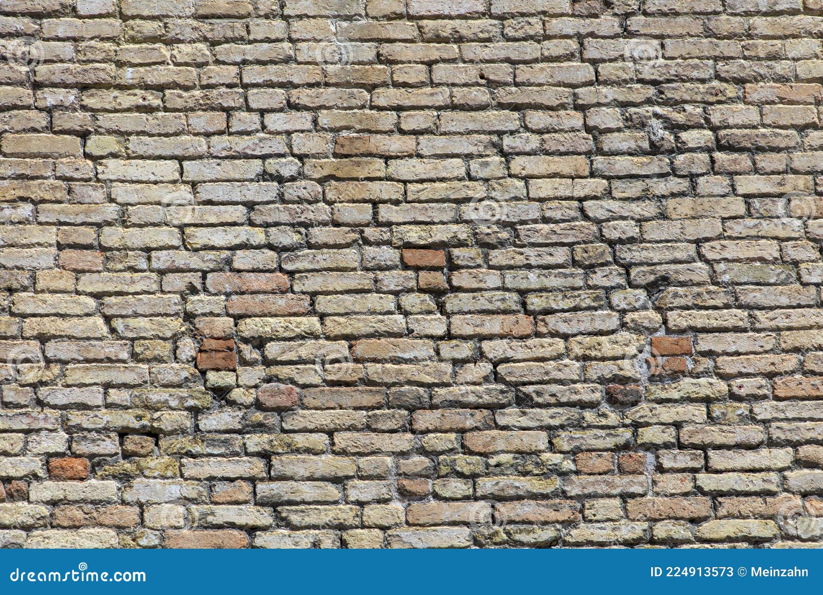 Old rotten brick wall stock image. Image of medieval - 224913573