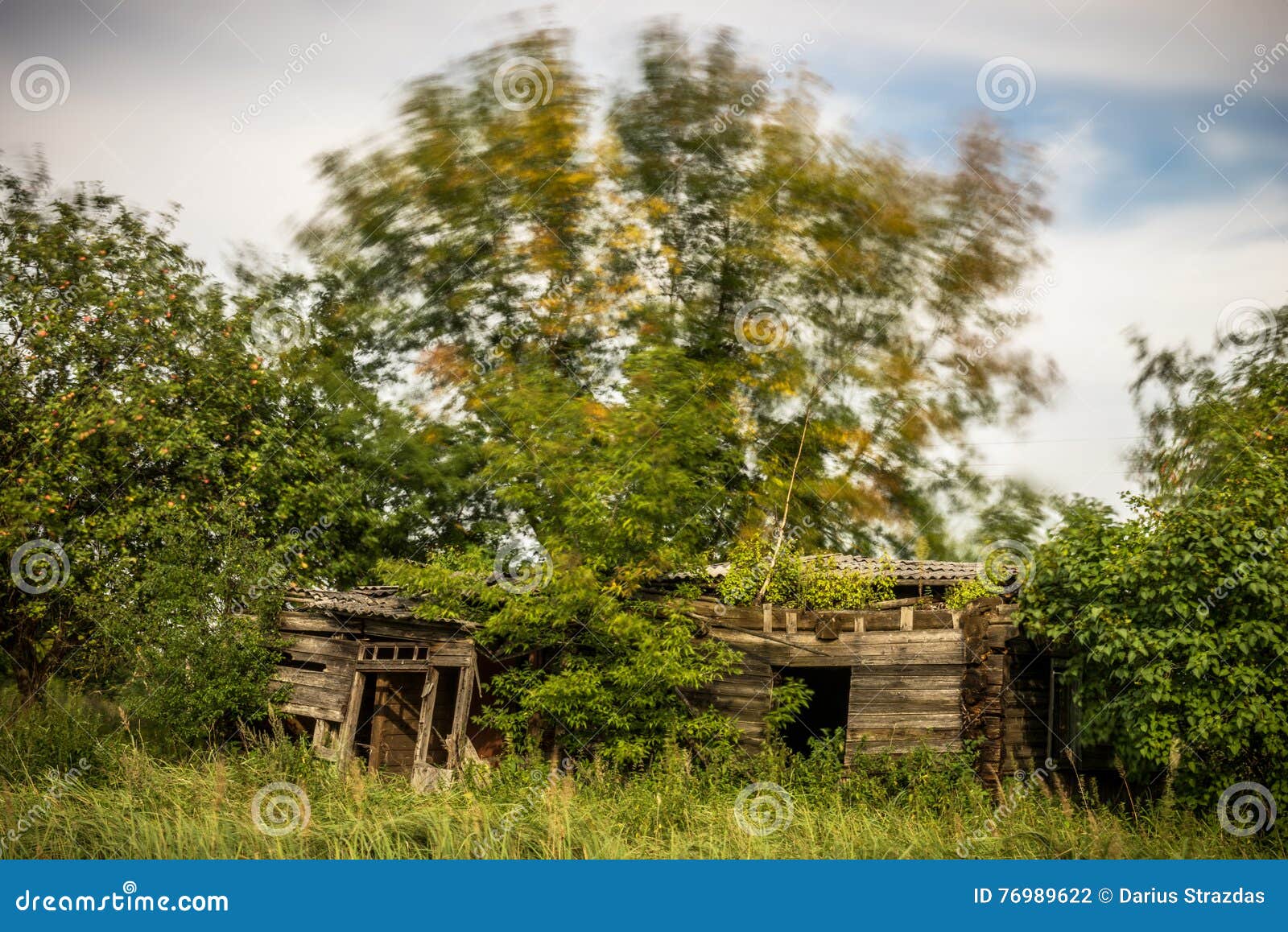 Old rotten house stock photo. Image of long, time, exposure - 76989622