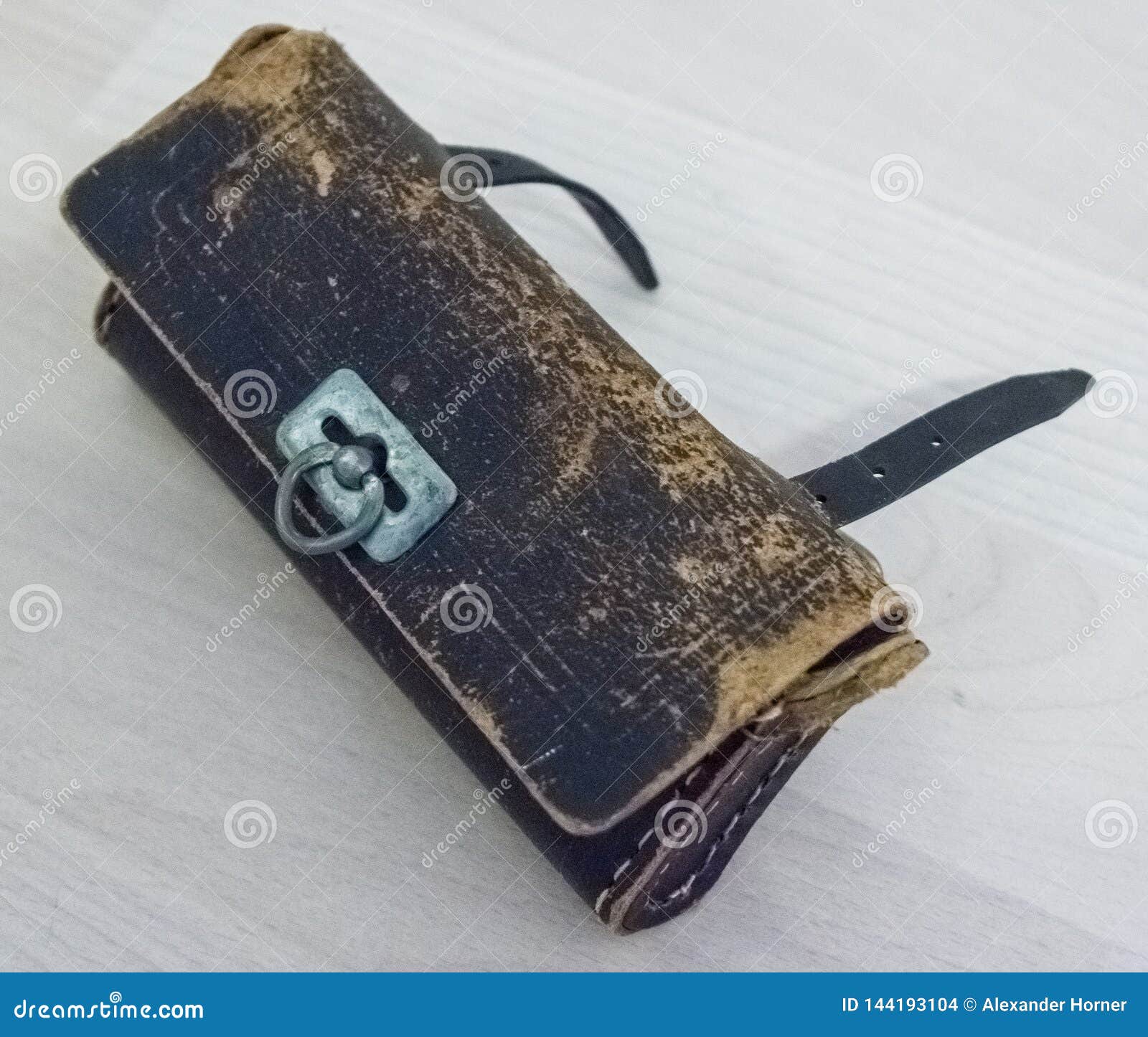 Old rotten leather purse stock photo. Image of change - 144193104
