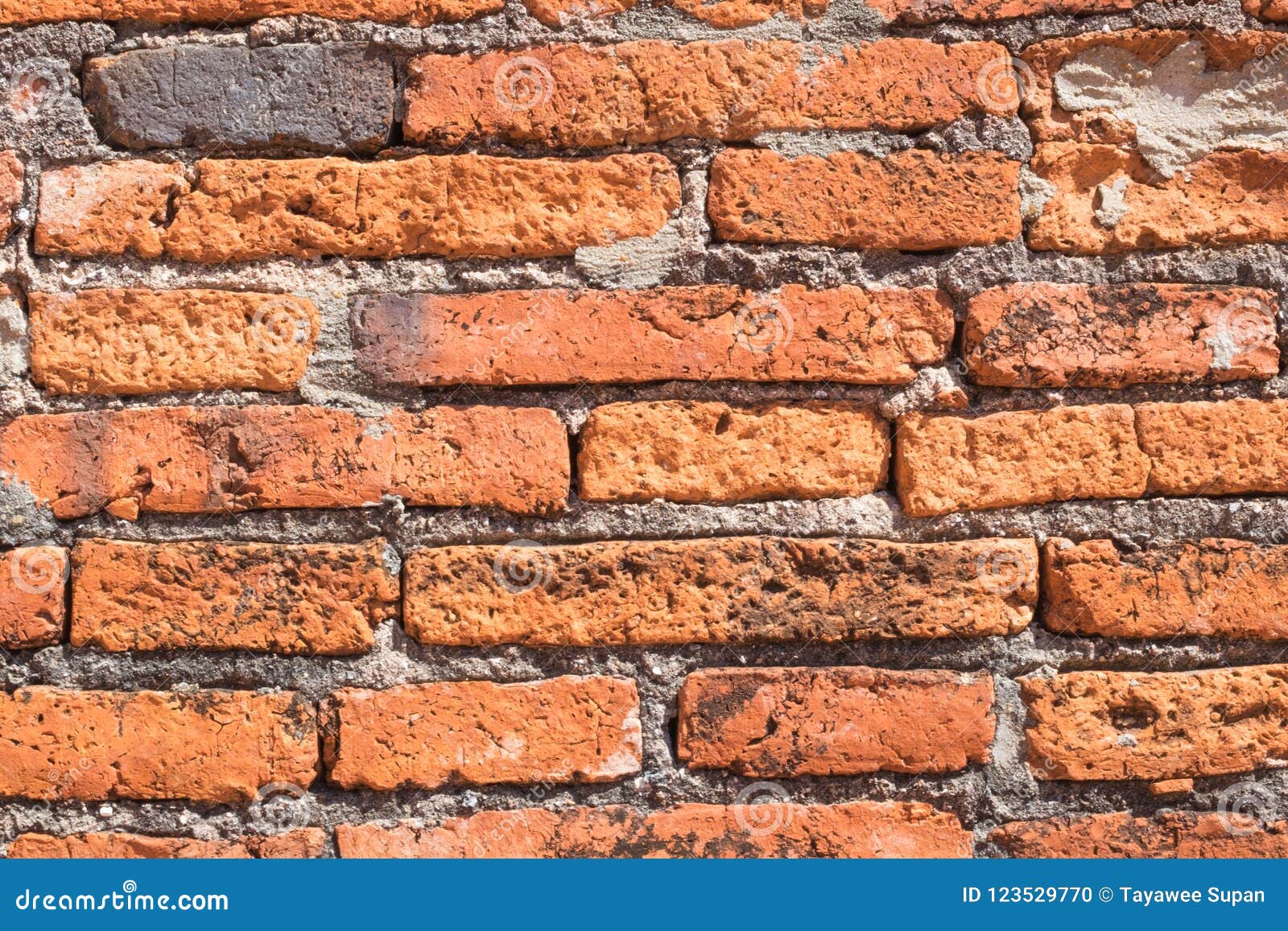 Old Rough Red Brick Wall Background Texture Stock Photo - Image of ...