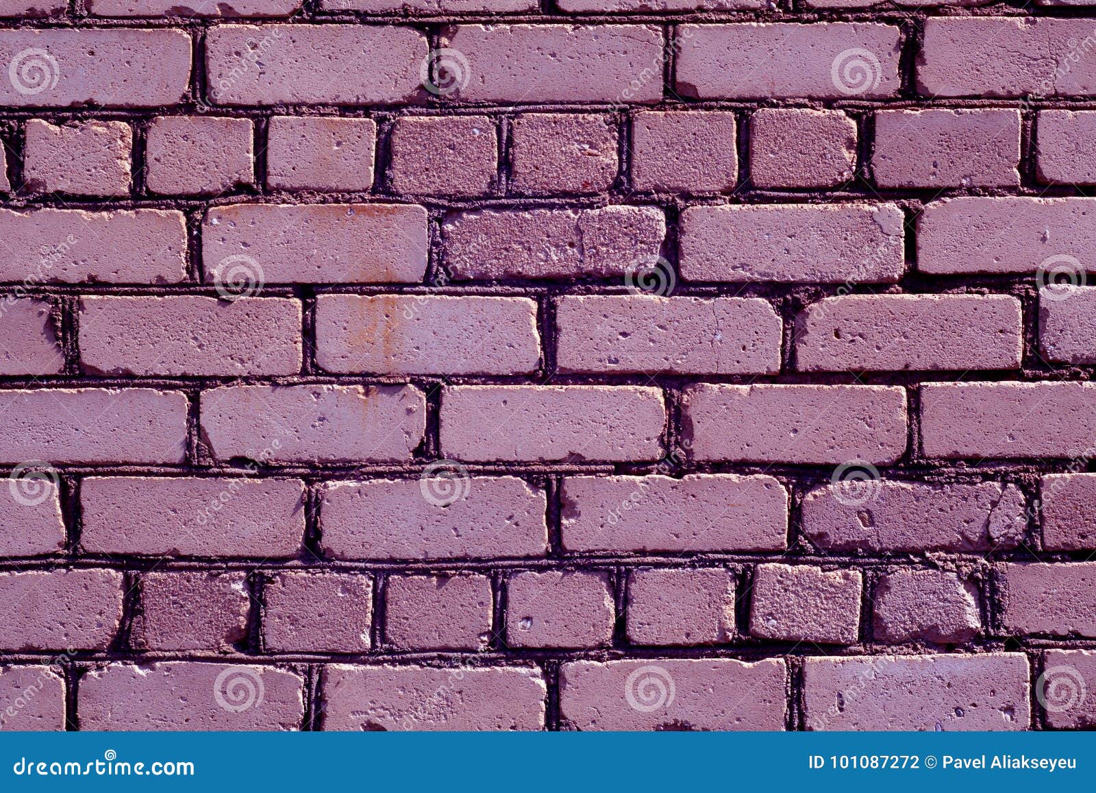 Old Rough Violet Color Brick Wall Pattern. Stock Photo - Image of ...
