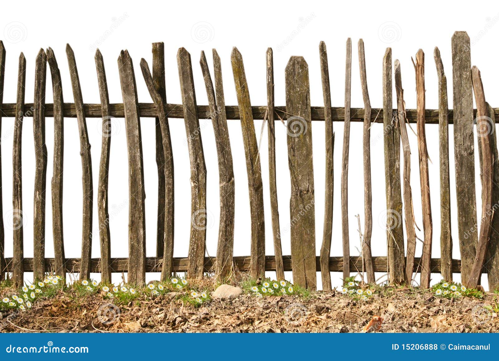 Old and rough wooden fence stock photo. Image of property - 15206888