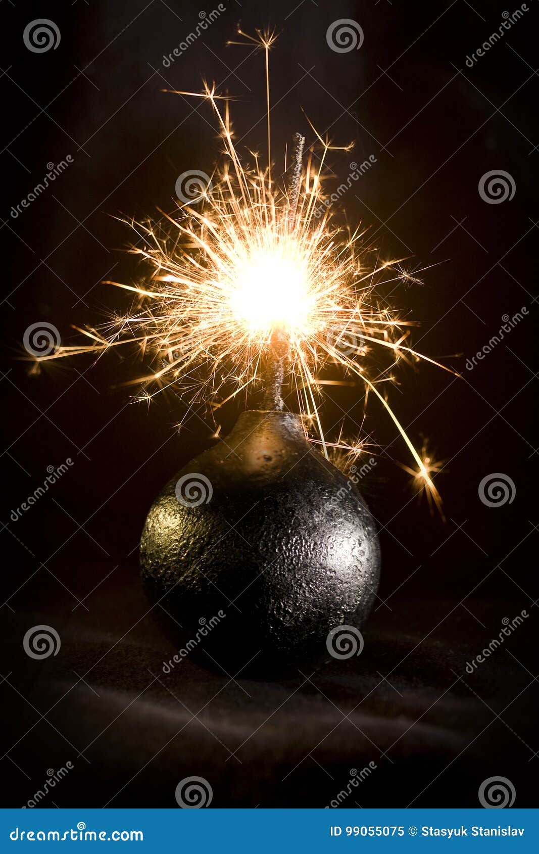 Ready to explode bomb stock image. Image of metal, aggression - 99055075
