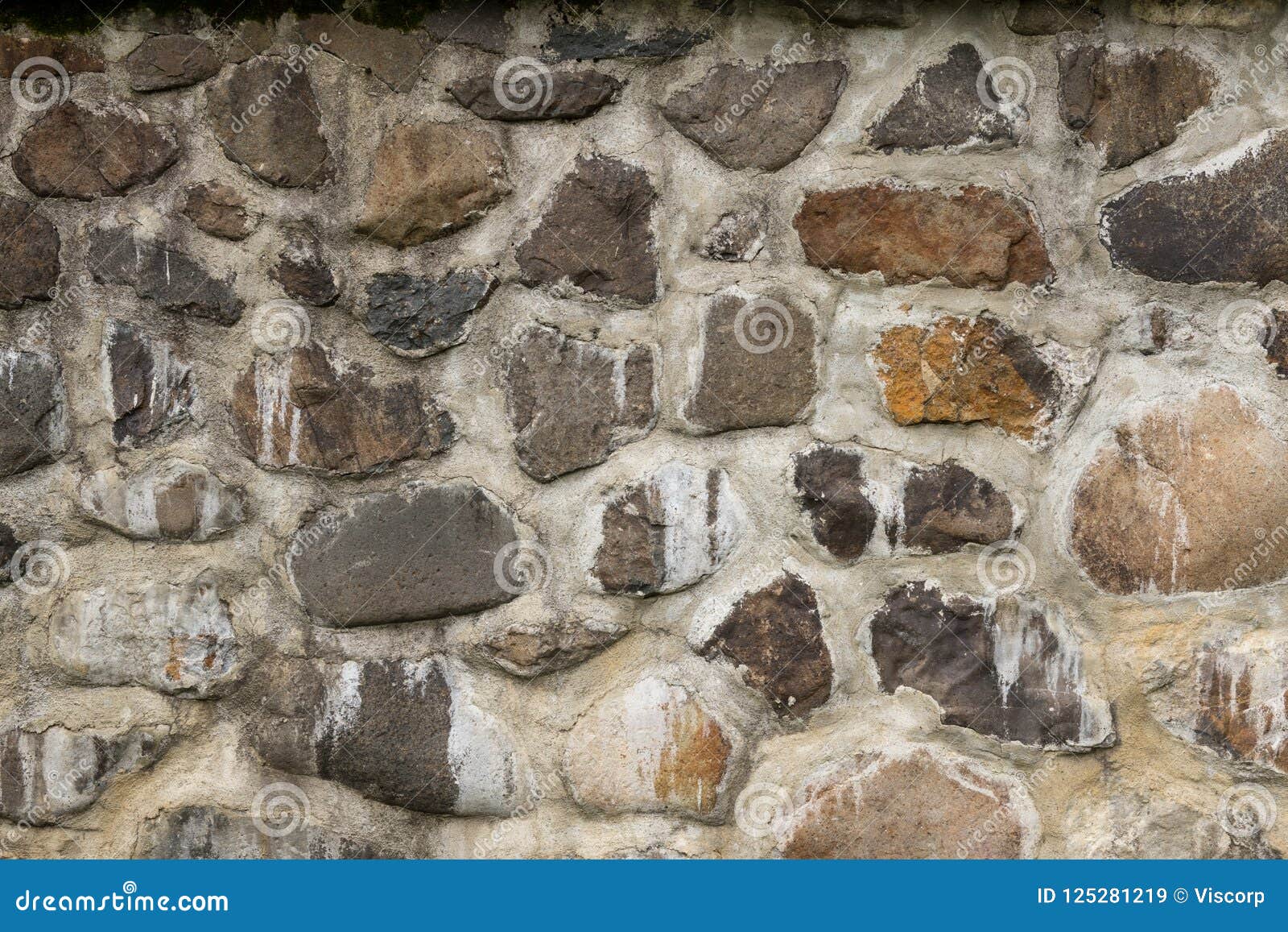 Old round stone wall stock image. Image of effect, park - 125281219