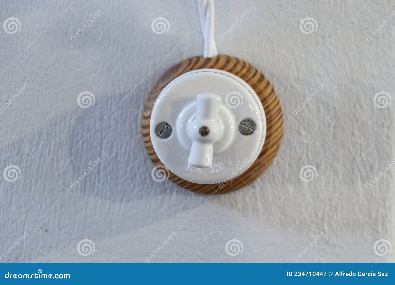 Old Round Twist-actuated Light Switch Stock Image - Image of lightbulb ...