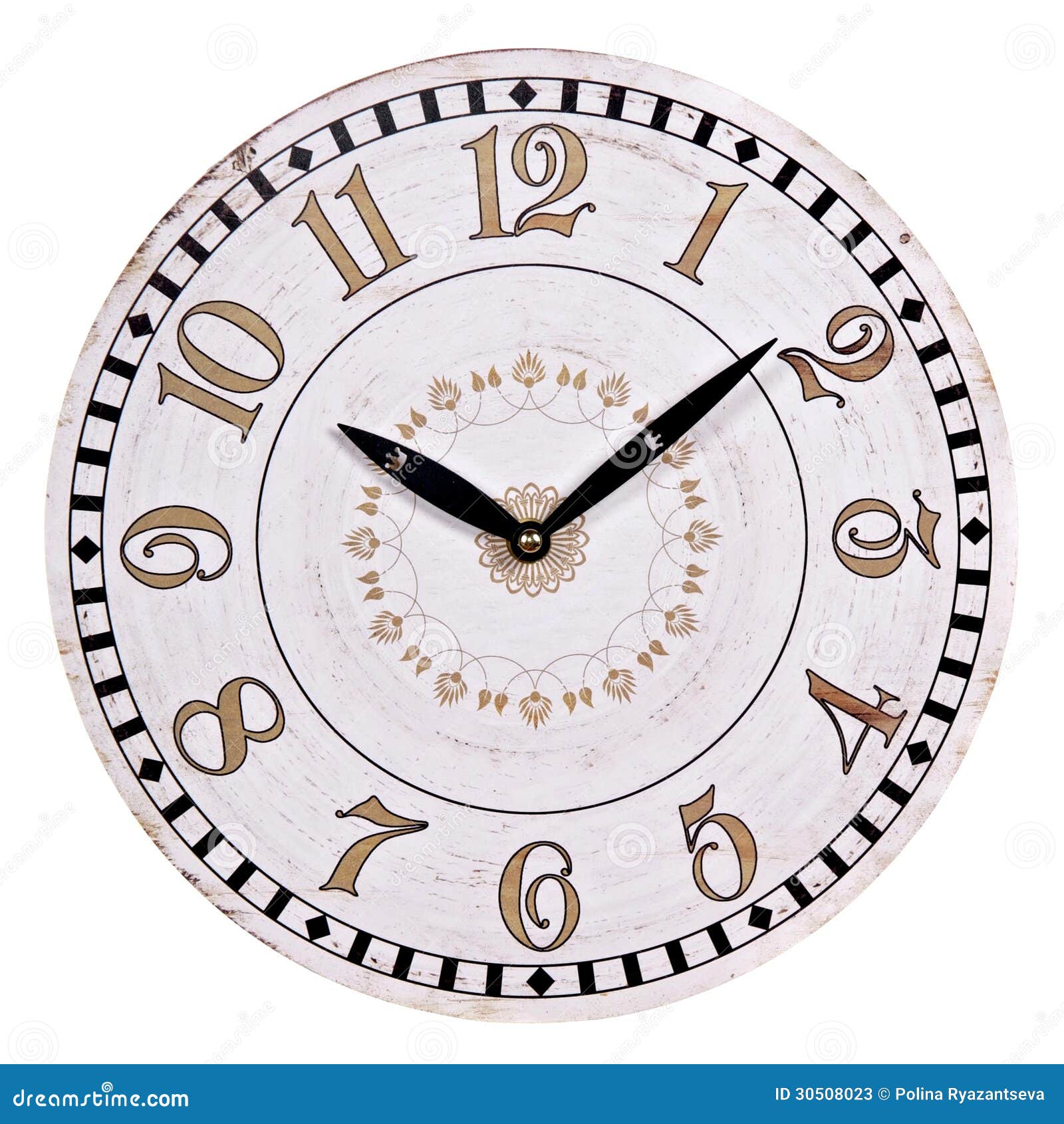 Old round wall clock stock image. Image of minute, movement - 30508023