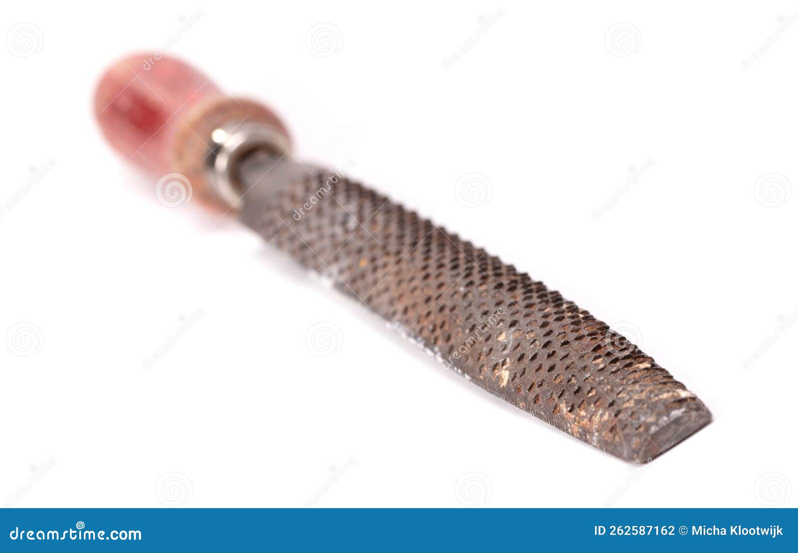 Old Rounded-file Tool Isolated on White Background Stock Photo - Image ...