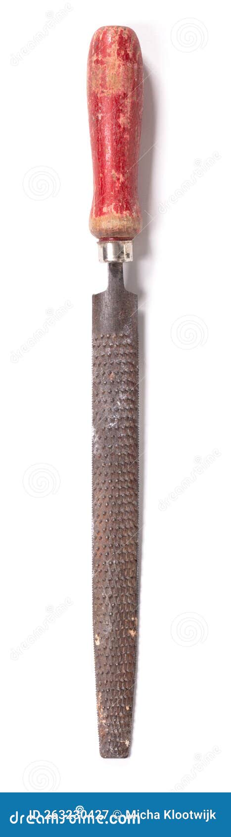 Old Rounded-file Tool Isolated on White Background Stock Image - Image ...