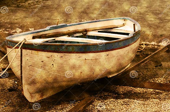 Old row boat stock photo. Image of painted, marina, grungy - 4423938