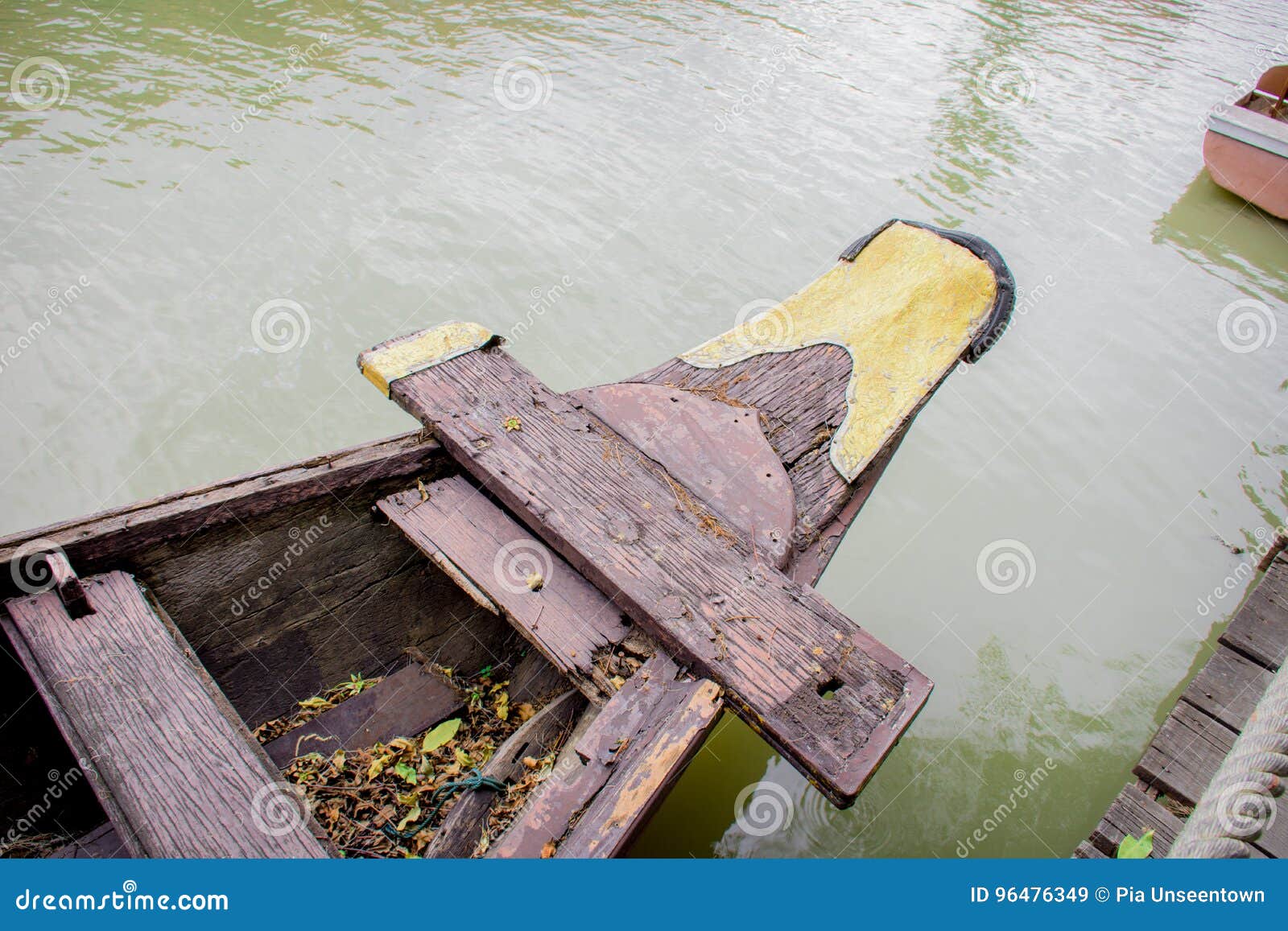 Old rowing boat stock image. Image of parked, river, blue - 96476349