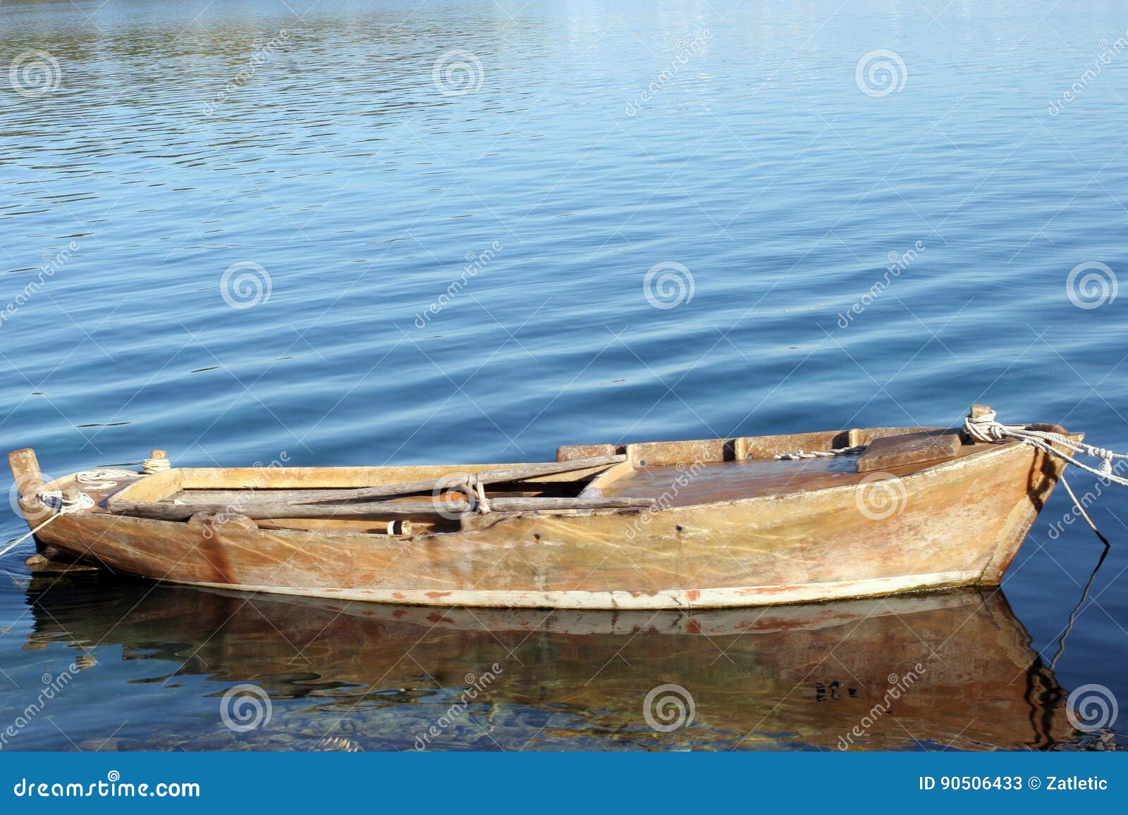 Old rowing boat stock image. Image of port, peaceful - 90506433
