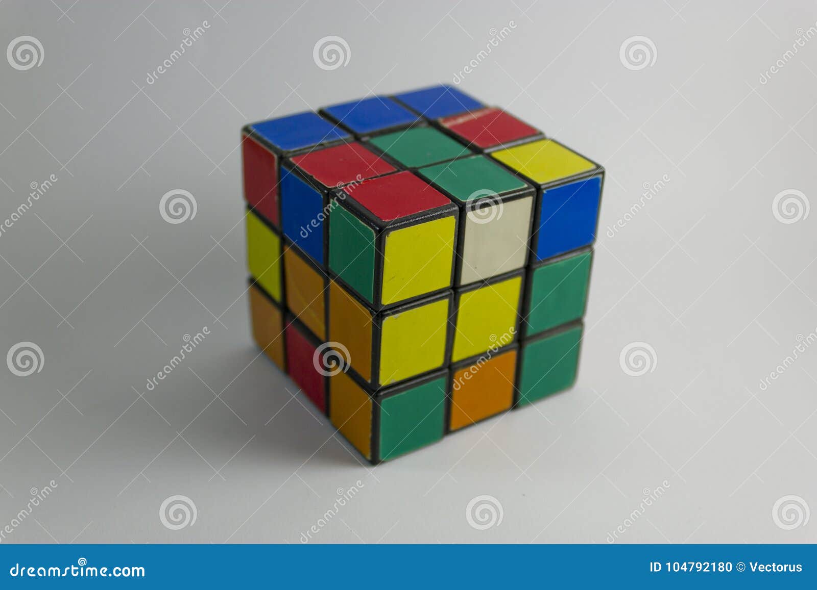 Old Rubic cube angled view editorial image. Image of closeup - 104792180