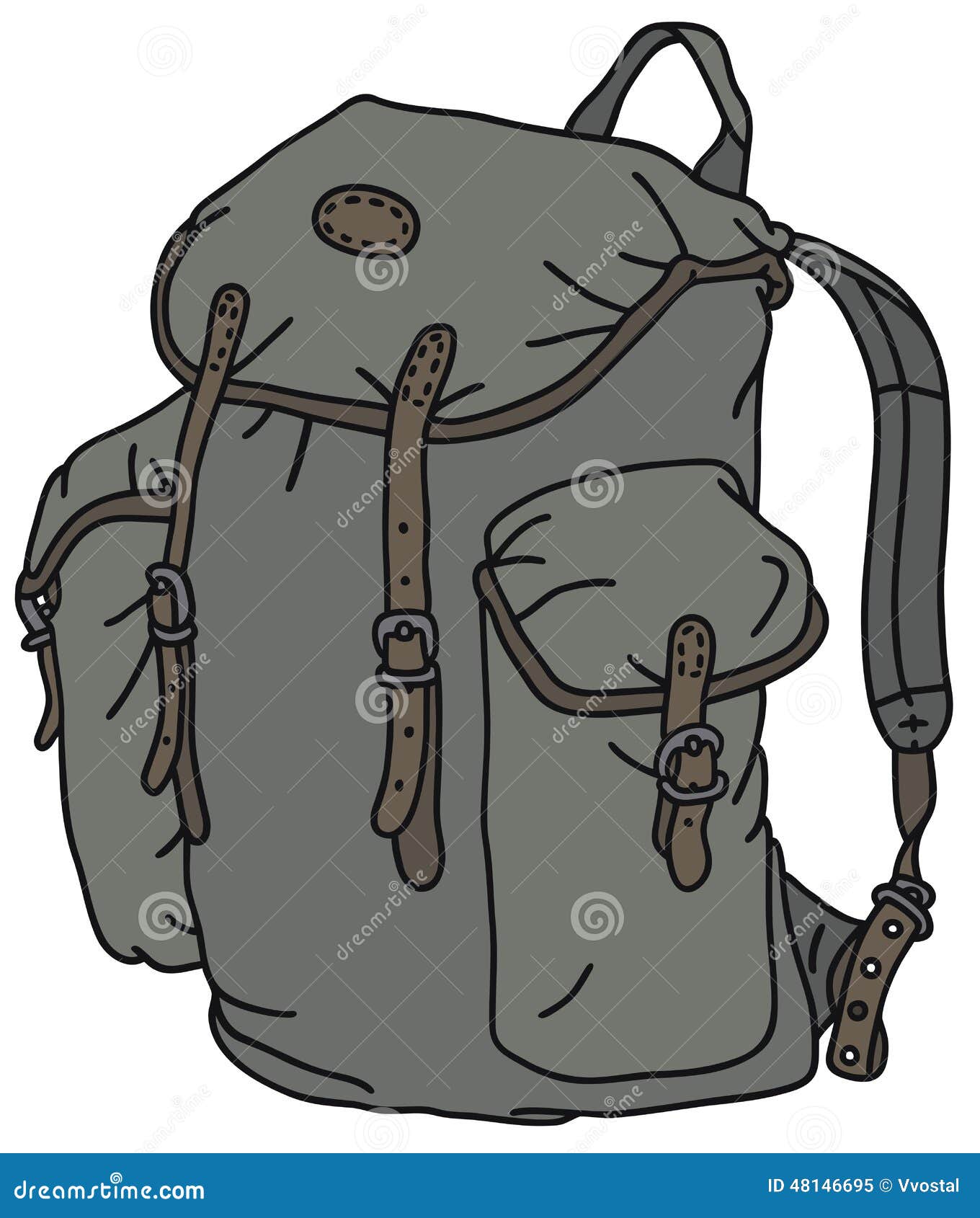 Old Rucksack Cartoon Vector | CartoonDealer.com #48146695